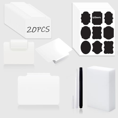 Amazon.com : LOSYHU 20 PCS Storage Bin White Labels Kitchen Clip Labels ...