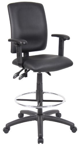 Multi-Function Leather Drafting Chair Adjustable T-arms, Ergonomic ...