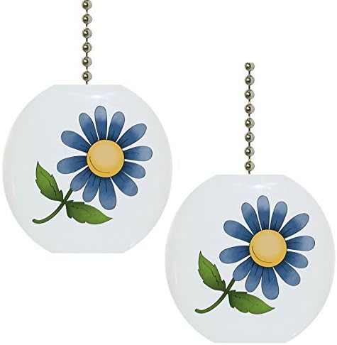 Set of 2 Butterfly Purple Flower Solid Ceramic Fan Pulls - Ceiling Fan ...