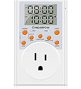 Timer Outlet, Nearpow Multifunctional Infinite Cycle Programmable Plug ...