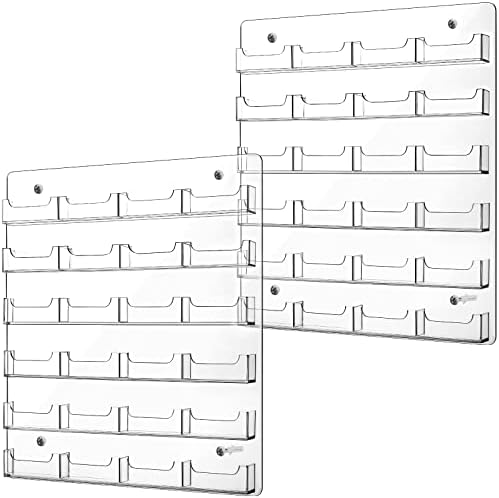 Amazon.com : Hillban Acrylic Business Card Holder Wall Mount Clear ...