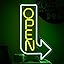 LMSIGNLY Open Neon Sign Arrow Neon Light Yellow Letter LED Neon Light ...