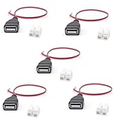 Amazon.com: ELNONE 2PCS USB Female Pigtail 2 Wire,0.3M/1Ft 20AWG USB 2. ...
