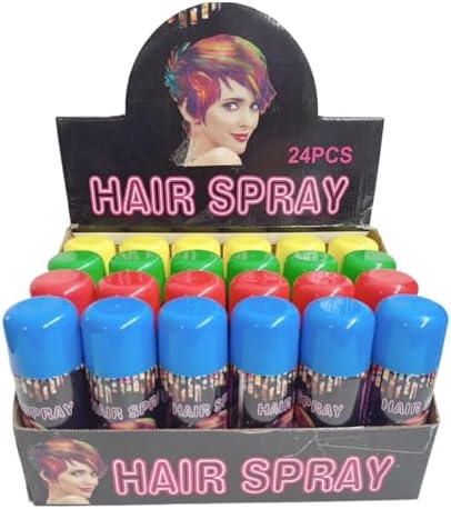 Amazon.com : Variety Savings Temporary Hair Color Spray 24 Cans ...