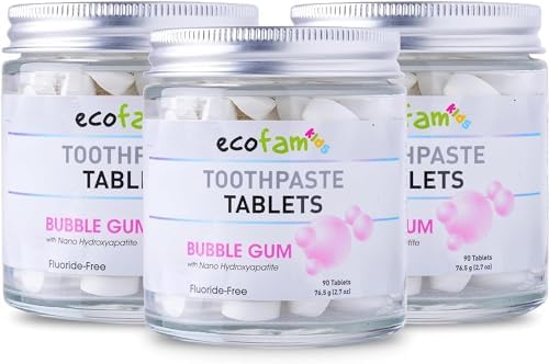 Amazon.com: Ecofam Chewable Xylitol Toothpaste Tablets - 90 Natural ...
