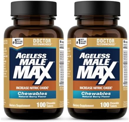 Amazon.com: Ageless Male Max Chewable Nitric Oxide Booster Supplement ...