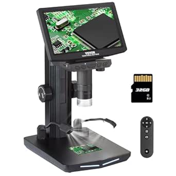VEVOR 7" HDMI LCD Digital Microscope for Adults, Soldering Electron ...