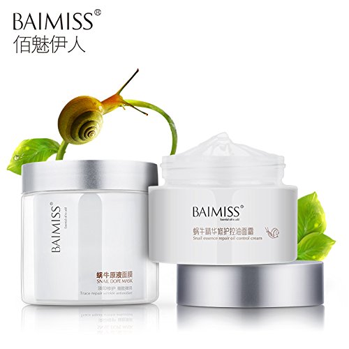 BAIMISS Snail Serum Face Mask +Snail Face Cream Acent Treatment Mask ...