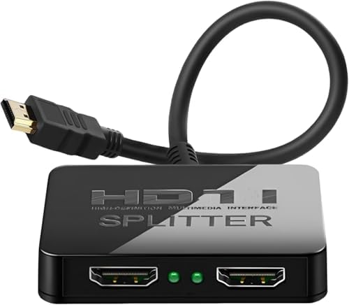 Vrythn HDMI Splitter 1 in 2 Out【with 1M HDMI Cable 】 4K Splitter for ...