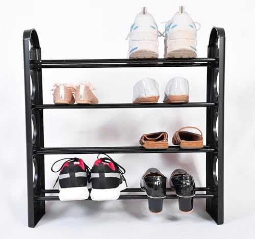 TNT THE NEXT TREND) Multipurpose 4 Shelves Shoe Rack, Foldable,12 Pairs ...