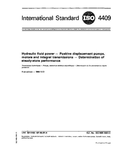 ISO 4409:1986, Hydraulic fluid power - Positive displacement pumps ...