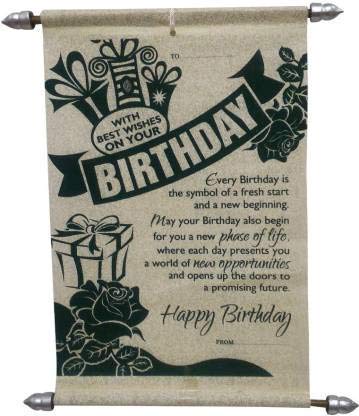 Saugat Traders Birthday Scroll Card : Amazon.in: Office Products