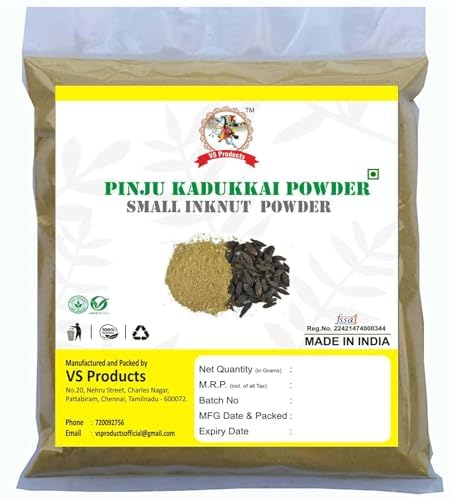 VS Products Pinju Kadukkai Powder, 100g, Small Inknut, Harad Choti ...