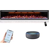 Amazon.com: Mystflame 95 Inch WiFi-Enabled Electric Fireplace Inserts ...