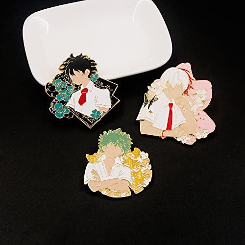 Amazon.com: 3Pc MHA Enamel Pins Brooches Set - Bakugo Deku Anime Badges ...