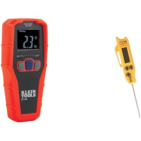 Klein Tools ET140 Pinless Moisture Meter for Non-Destructive Moisture ...