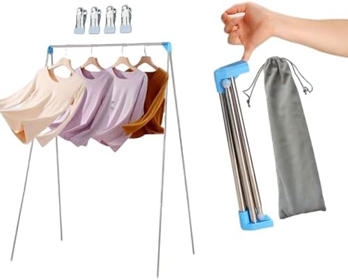 Amazon.com: Portable Foldable Clothes Drying Rack - Compact Collapsible ...