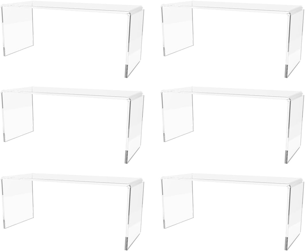 Amazon.com: Marketing Holders 6 Pack Clear Acrylic Riser Display Stand ...