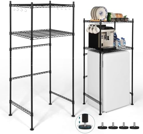 Amazon.com: KELIXU Mini Fridge Shelf 2-Tier Metal Mini Fridge Stand ...