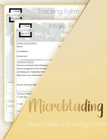 Amazon.com: Microblading Client Intake & tracking Forms: Consultation ...
