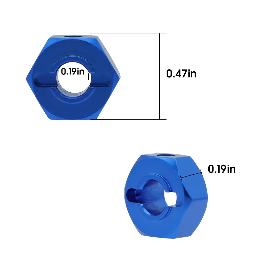 Snapklik.com : GLOBACT Aluminum 12mm Hex Hub Wheel Hex Hub Adaptor