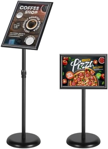 WenYa A4 Sign Holder Adjustable Aluminium Poster Stand Interchangeable ...