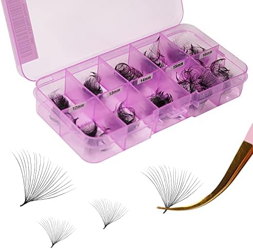 Amazon.com: THE LASH SUPPLY 500 Fans, 20D Mega Volume Promade Fan, C/D ...