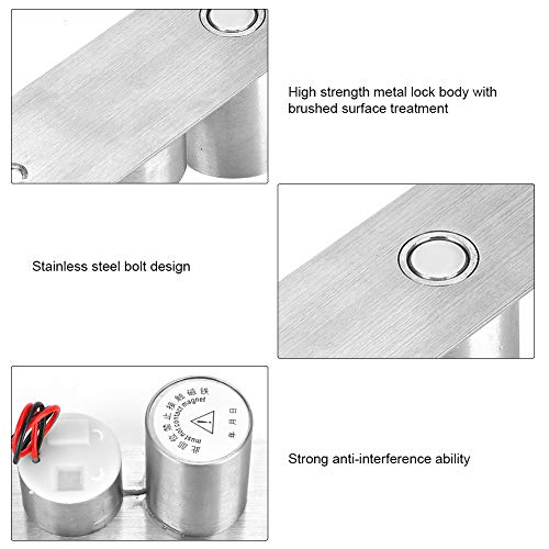 Mini Electric Drop Bolt Lock, DC12V 2-Wire Mini Electric Mortise Lock ...