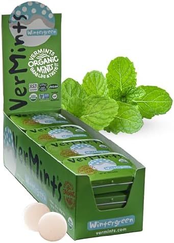 Amazon.com : VerMints Organic Breath Mints Wintergreen - Real Long ...