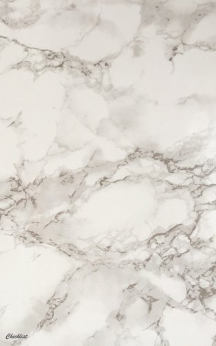 Checklist: White marble, 5 x 8, 40 pages, glossy cover | Amazon.com.br