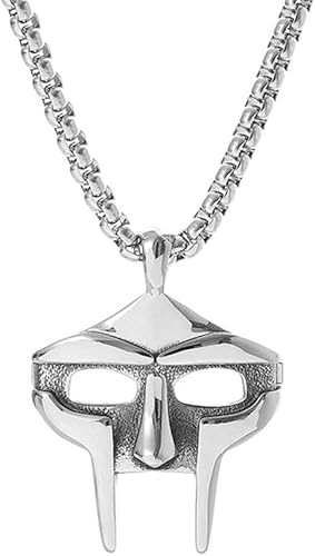 Zutena Spartan Metal Face Mask Pendant Necklace,Stainless Steel MF Doom ...