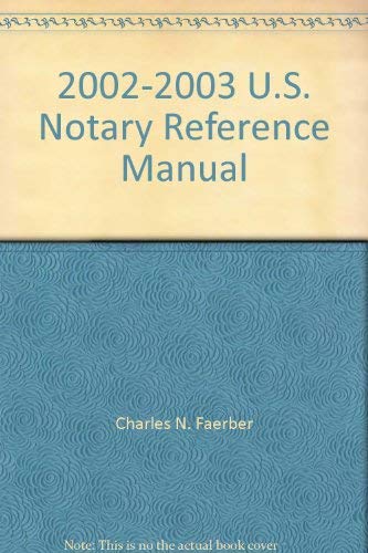 Amazon.co.jp: 2002-2003 U.S. Notary Reference Manual : 本