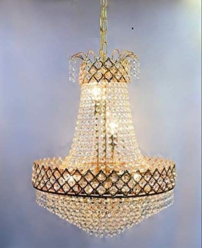 Buy SHRI MAHAL ANTIQUES Crystal Big Size Jhumar Ceiling Light for ...