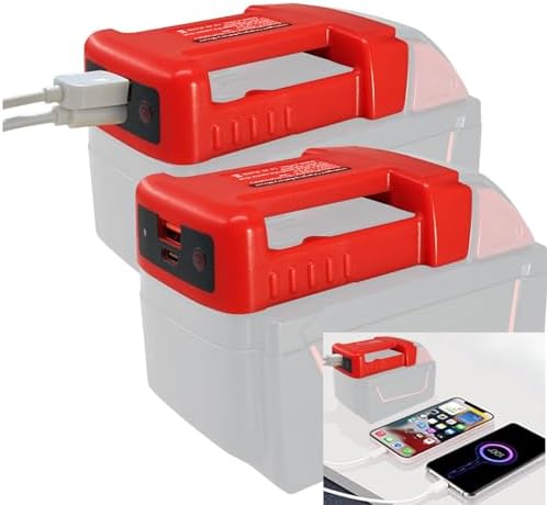 Amazon.com: M18 2 Packs USB Charger Adapter for Milwaukee M18 18V ...