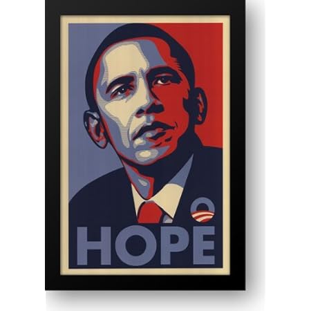 Amazon.com: RARE Obama Campaign Poster - HOPE 15x21 Framed Art Print by ...