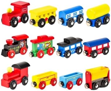 Buy MyLittleTales Wooden Magnet Train Set – 4-Piece Educational Skill ...