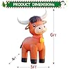 Amazon.com: DomKom 6FT Highland Cow Inflatables Christmas Spring, Farm ...