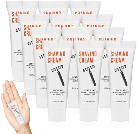 Amazon.com: 100 Shaving Cream Bulk Travel 10ml/0.35fl oz,Disposable ...