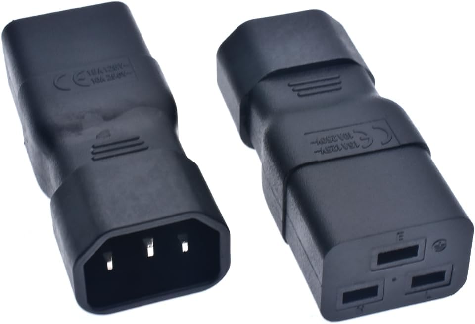 Amazon.com: (2 Pack) Toptekits PDU UPS C14 to C19 Converter Plug ...