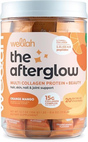 Amazon.com: Wellah The Afterglow Multi Collagen Protein + Beauty ...