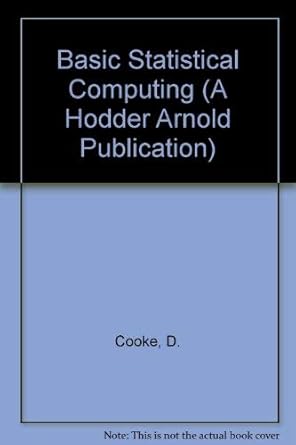 Basic Statistical Computing (A Hodder Arnold Publication): Amazon.co.uk ...