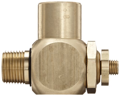 Parker 032510375 3251 Series Brass Right Angle Flow Control Valves, 3/8 ...