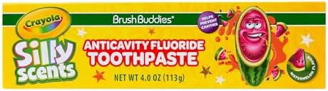 Amazon.com: Brush Buddies Crayola Silly Scents Flavored Kids Toothpaste ...