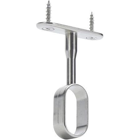 Amazon.com: Desunia Oval Closet Rod Middle Support - Polished Chrome ...