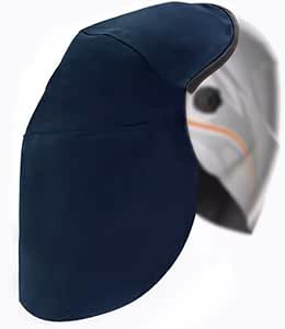 Welding Helmet Extended Cotton Head Cover with Separable Leather Bib ...
