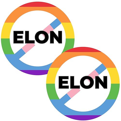 Amazon.com: Anti Elon Sticker - Rainbow Colored - Anti-Establishment ...