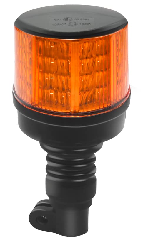 Amber Beacon Light, Flashing Safety Warning Lights Pole Mount, LED ...