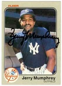 Jerry Mumphrey autographed baseball card (New York Yankees) 1983 Fleer ...