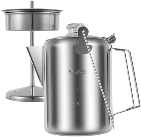 Amazon.com: Cididu Camping Coffee Pot Stainless Steel, Coffee Pot ...