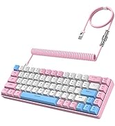 YINDIAO T8 60% RGB Gaming Keyboard and Mouse Combos+Coiled USB C Cable ...